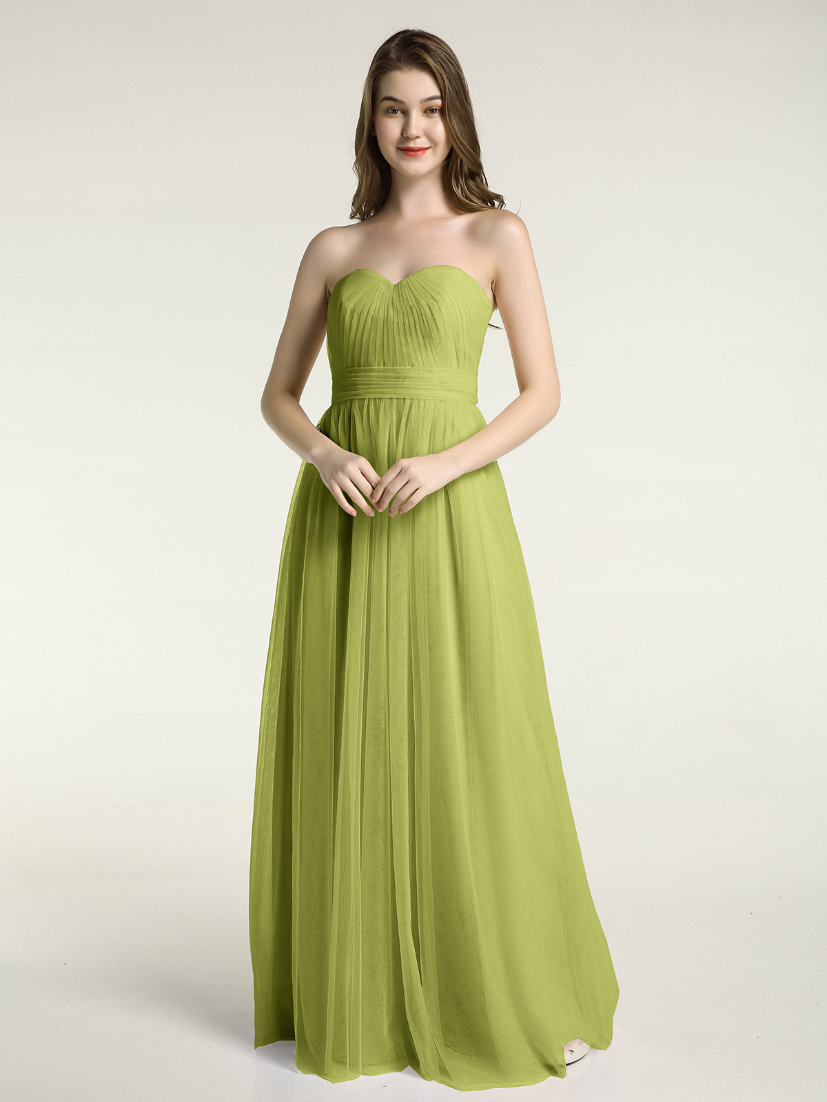 Strapless Sweetheart Neck Tulle Dresses with Bow-Clover – BABARONI