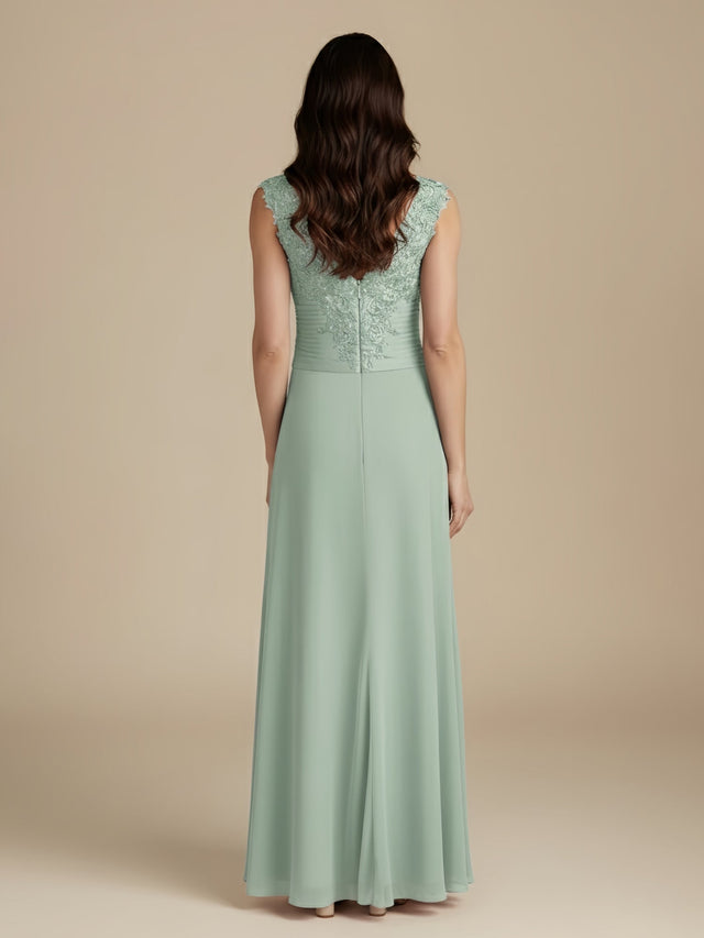 A-Line Sweetheart Neck Pleated Lace Ruffles Mother Dress Royal Blue ...