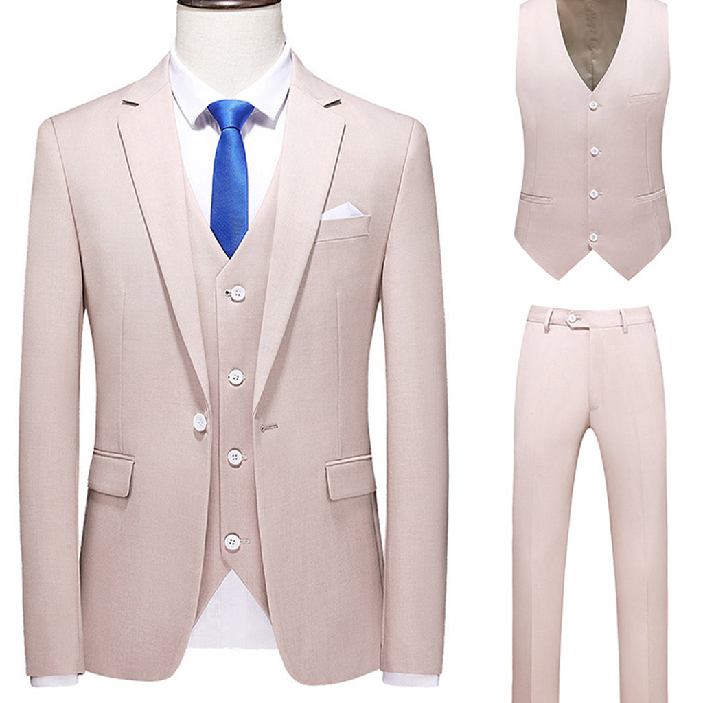 Notch Lapel 3 Piece Single Vent Men's Suits – BABARONI