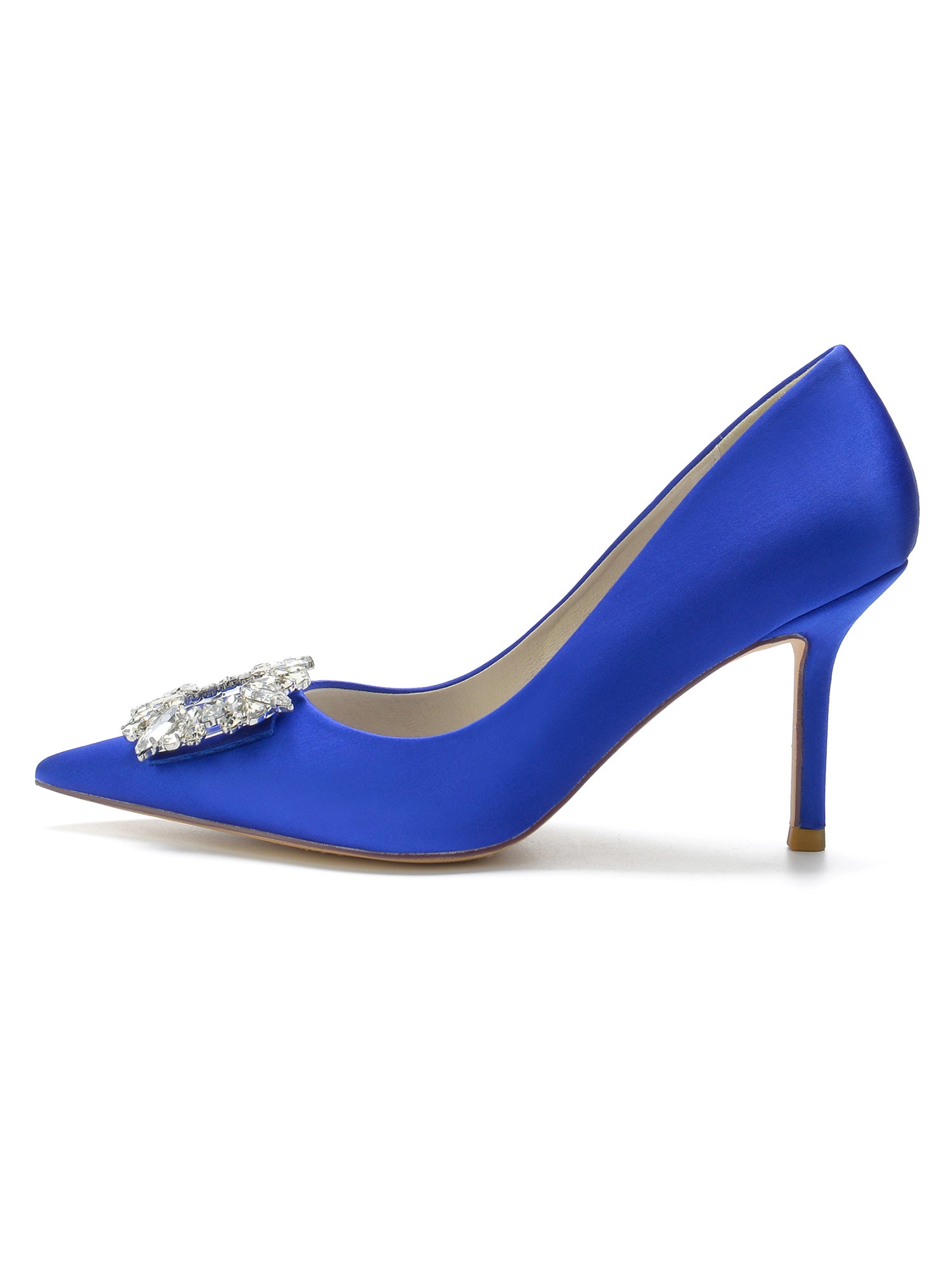 Rhinestone Satin Stiletto Pumps – BABARONI