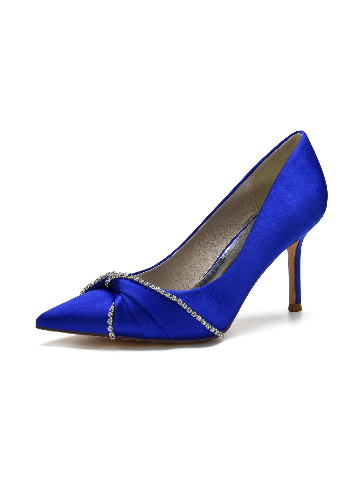 Cross Diamond Satin Stilettos – BABARONI