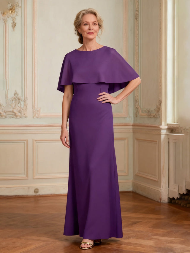 Bateau Neck Formal Mother Dress with Dramatic Back Drape Lime Green ...