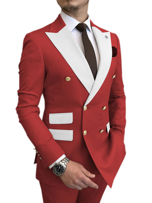 Casual Two Piece Men Suit Groomsman Suit – BABARONI