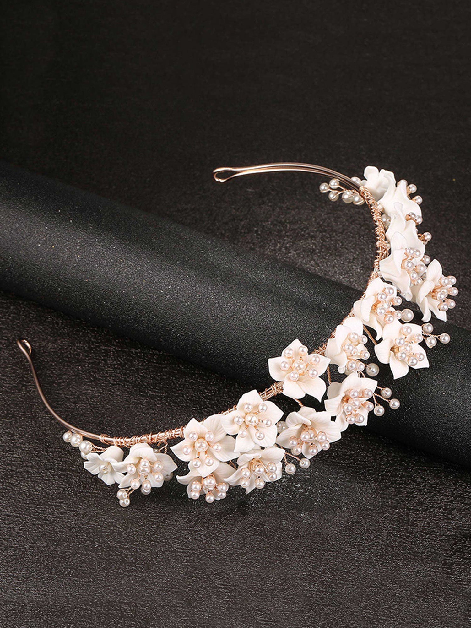 Ceramic Flower Bridal Crown – BABARONI