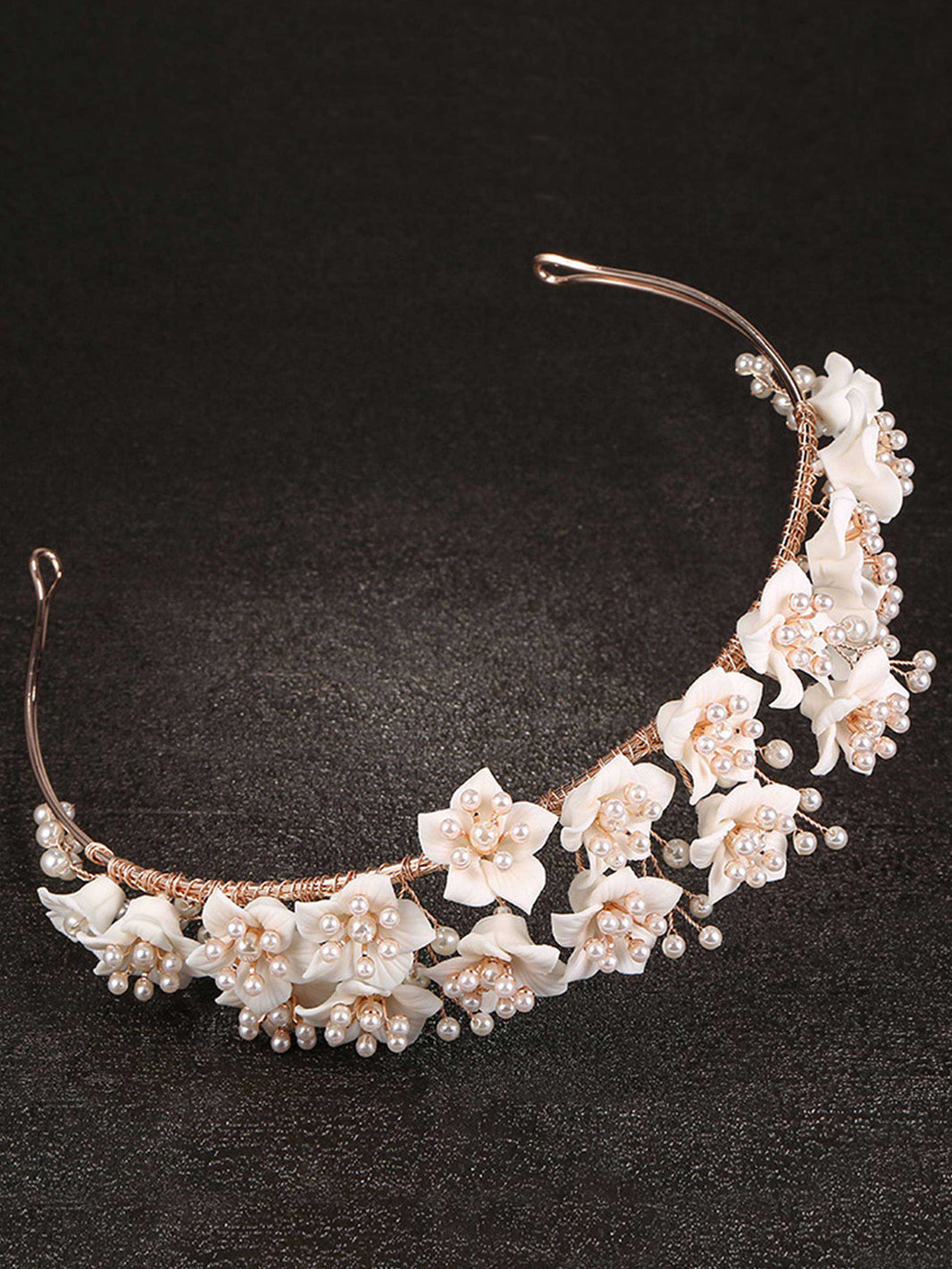 Ceramic Flower Bridal Crown – BABARONI