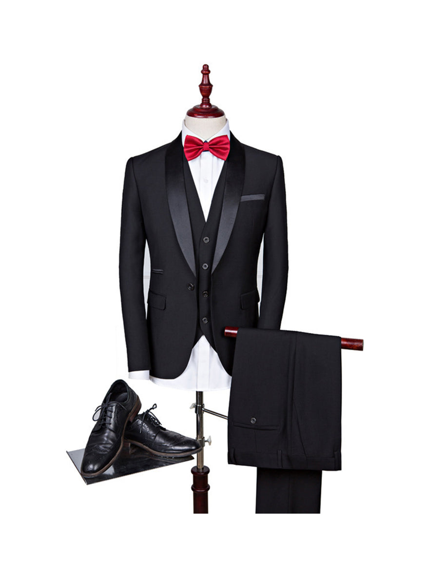 Single Breast Two Button 3 Piece Notch Lapel Slim Men Suits – BABARONI