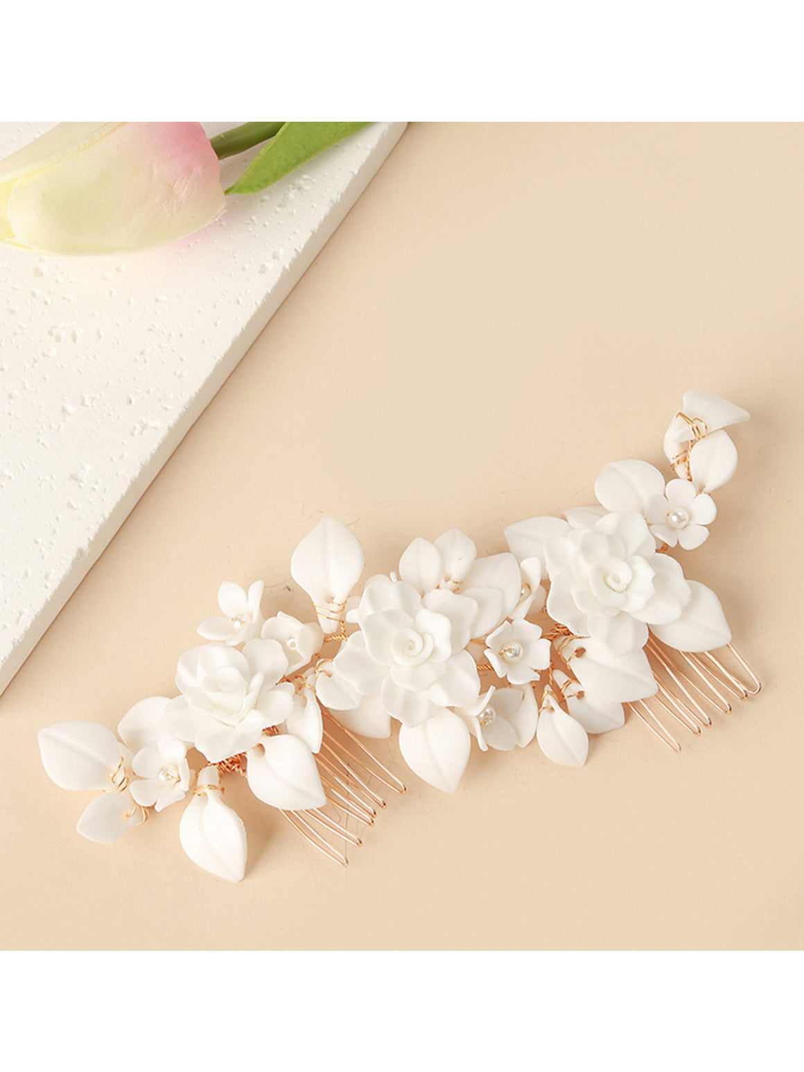 Ceramic Flower Bridal Crown – BABARONI