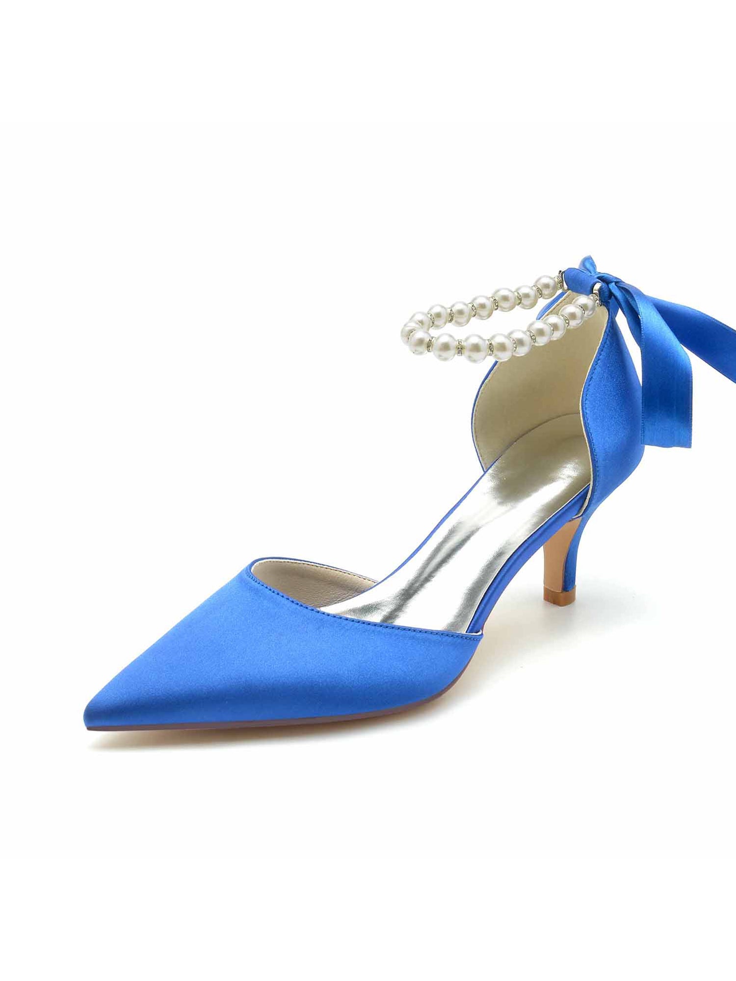 Crystal Satin Ribbon Pumps – BABARONI