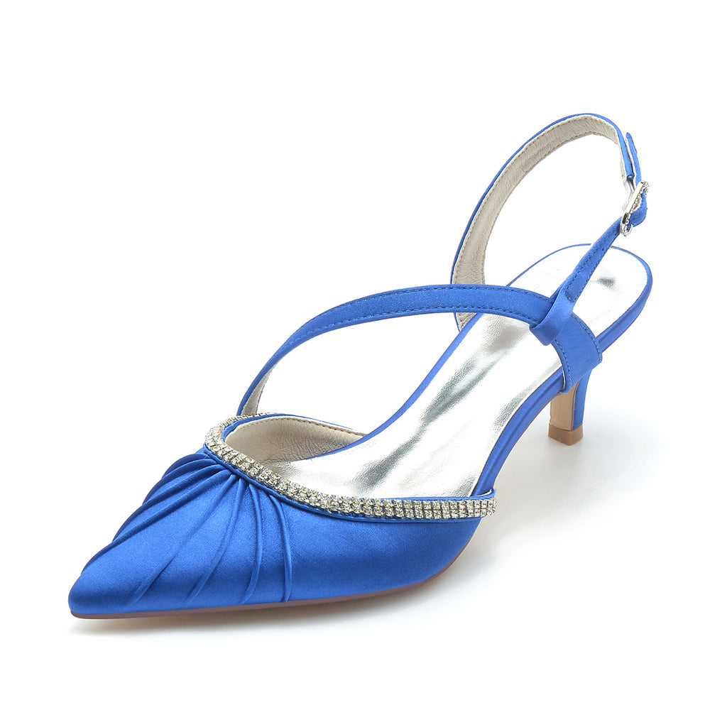 Pleated Satin High Heels – BABARONI