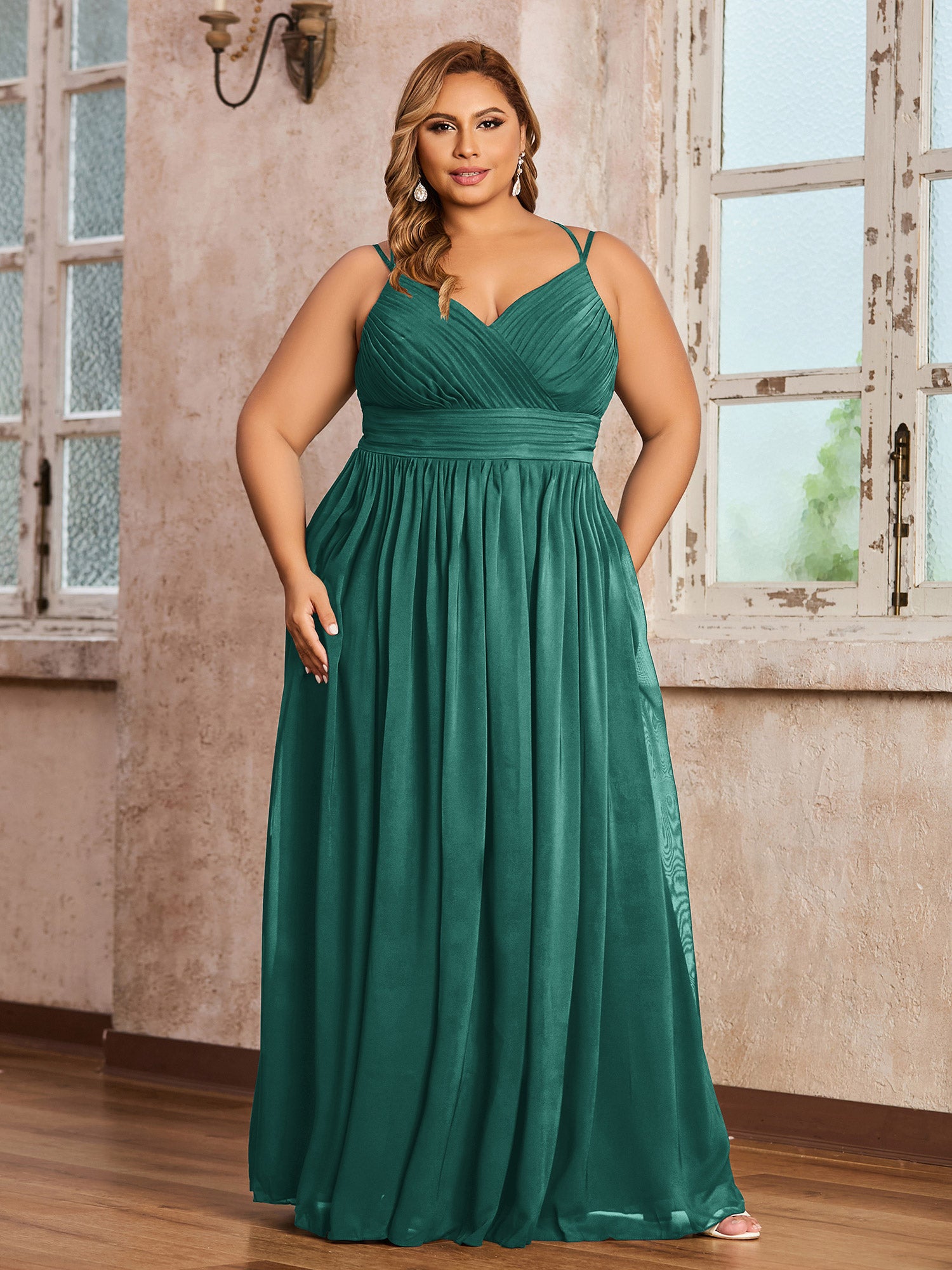 BABARONI Chiffon Peacock Bridesmaid Dresses Sweetheart Floor-length ...
