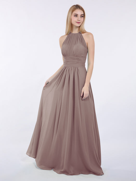 Halter Neck Sheath Lace Gown Dusty Blue – BABARONI