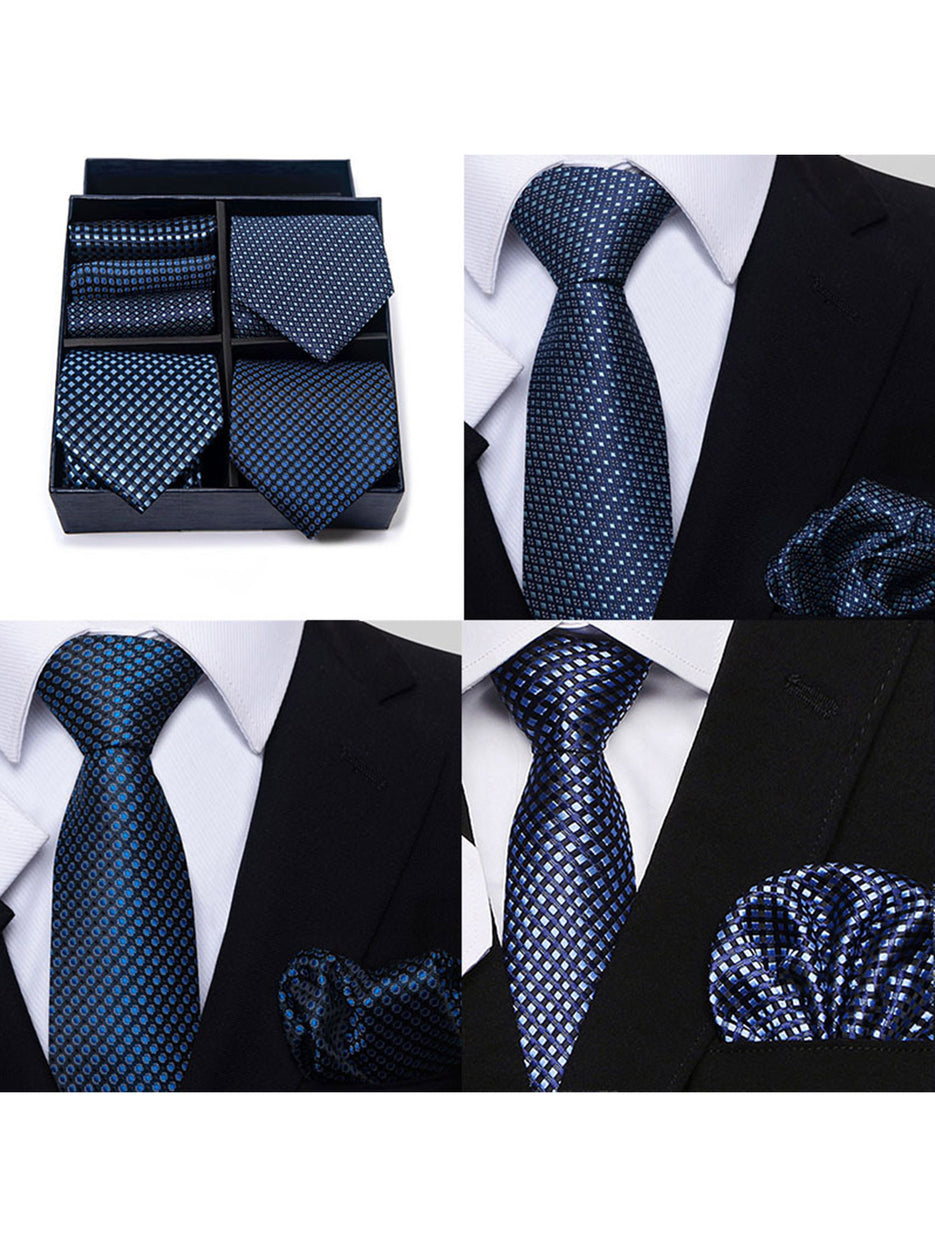 6 Piece Tie Pocket Square Set – BABARONI