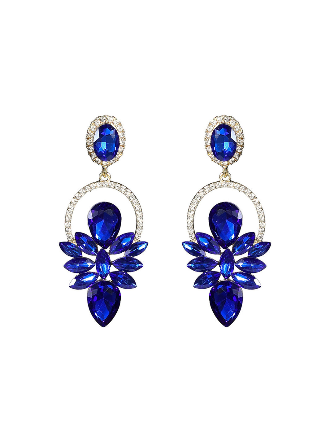 Extravagant Colorful Glass Rhinestone Earrings – BABARONI