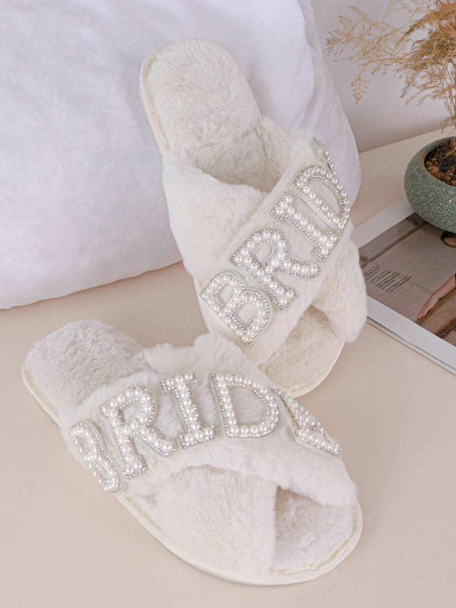 Cross Plush Bachelorette Party Slippers – BABARONI