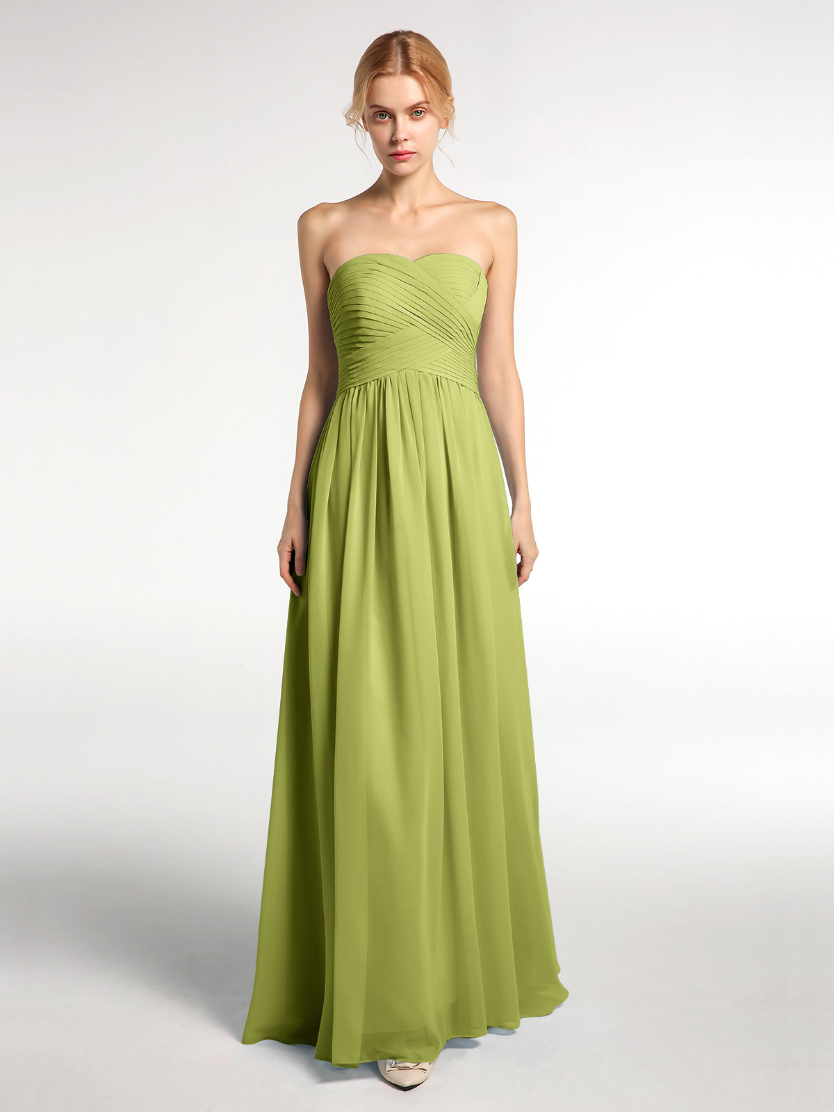 BABARONI Chiffon Clover Bridesmaid Dresses Sweetheart Floor-length ...