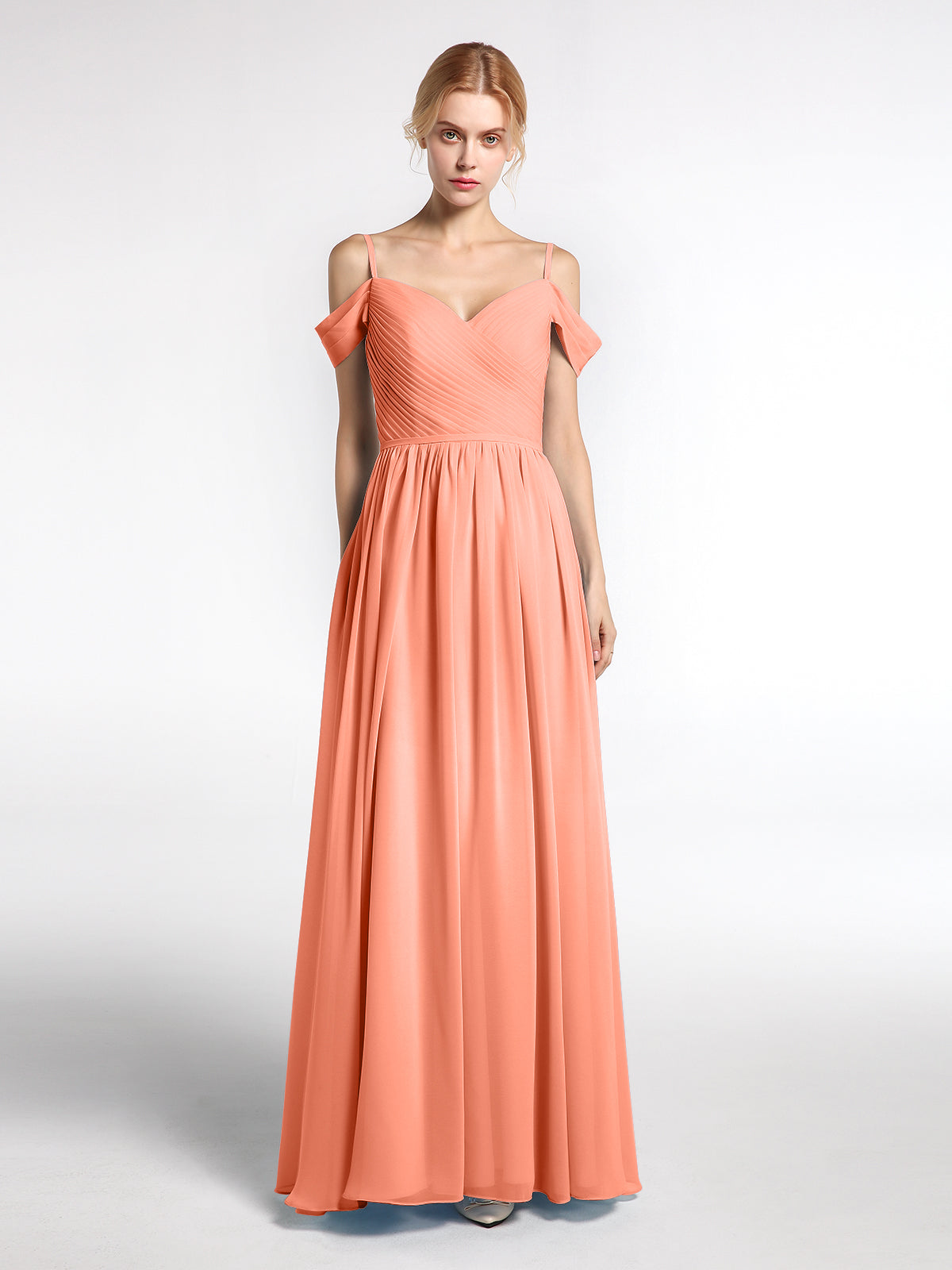 BABARONI Chiffon Sunset Bridesmaid Dresses Sweetheart Floor-length ...