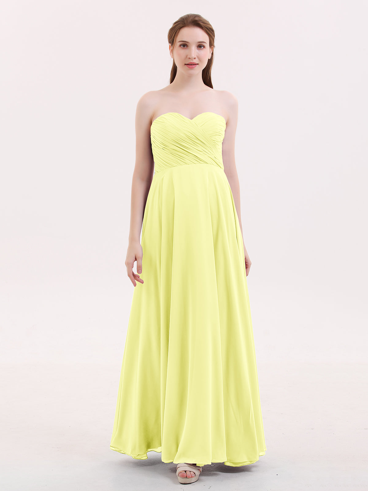 Strapless Sweetheart Maxi Bridesmaid Dress-Daffodil Plus Size – BABARONI